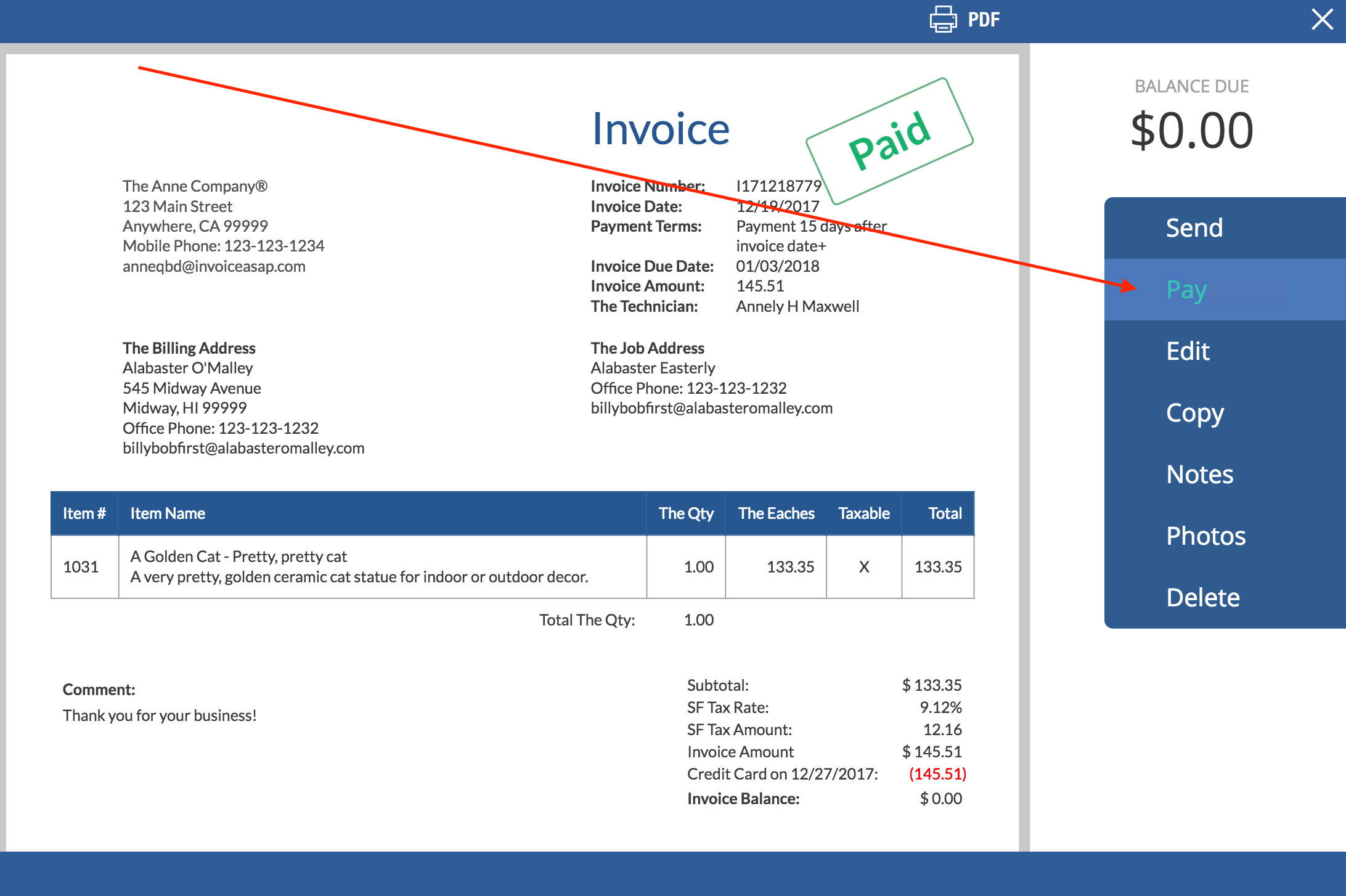 Web Dashboard: Delete/Refund Payment – InvoiceASAP Support