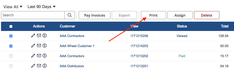 Web Dashboard Print Multiple Invoices Invoiceasap Support