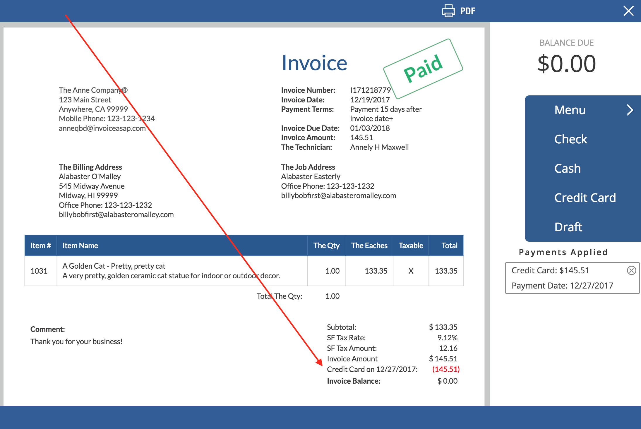 Web Dashboard How Do I Mark An Invoice As Paid InvoiceASAP Support