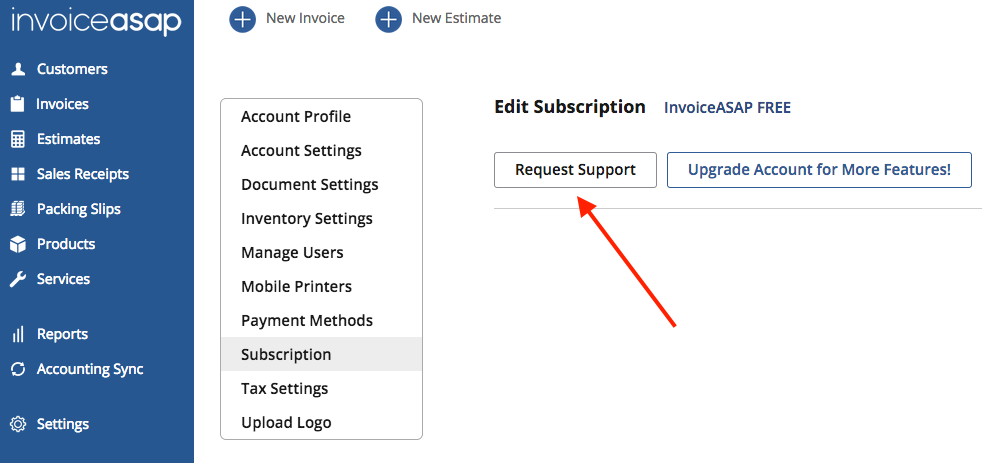 Web Dashboard: Reactivate my Subscription – InvoiceASAP Support