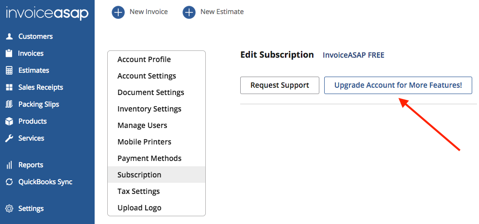 Web Dashboard: Reactivate my Subscription – InvoiceASAP Support