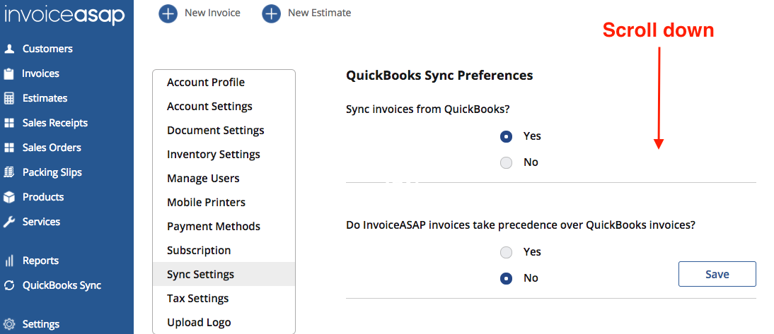 Web Dashboard: Sync payments from Quickbooks for PC to InvoiceASAP ...