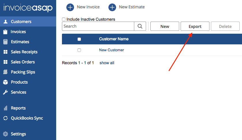 Web Dashboard: Upload Customers – InvoiceASAP Support