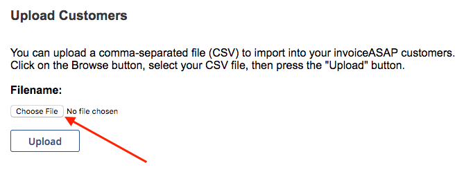 Web Dashboard: Upload Customers – InvoiceASAP Support