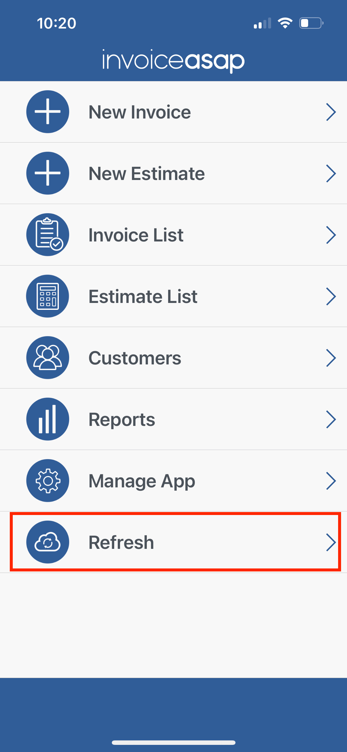 Mobile App: Refresh on the Mobile App – InvoiceASAP Support