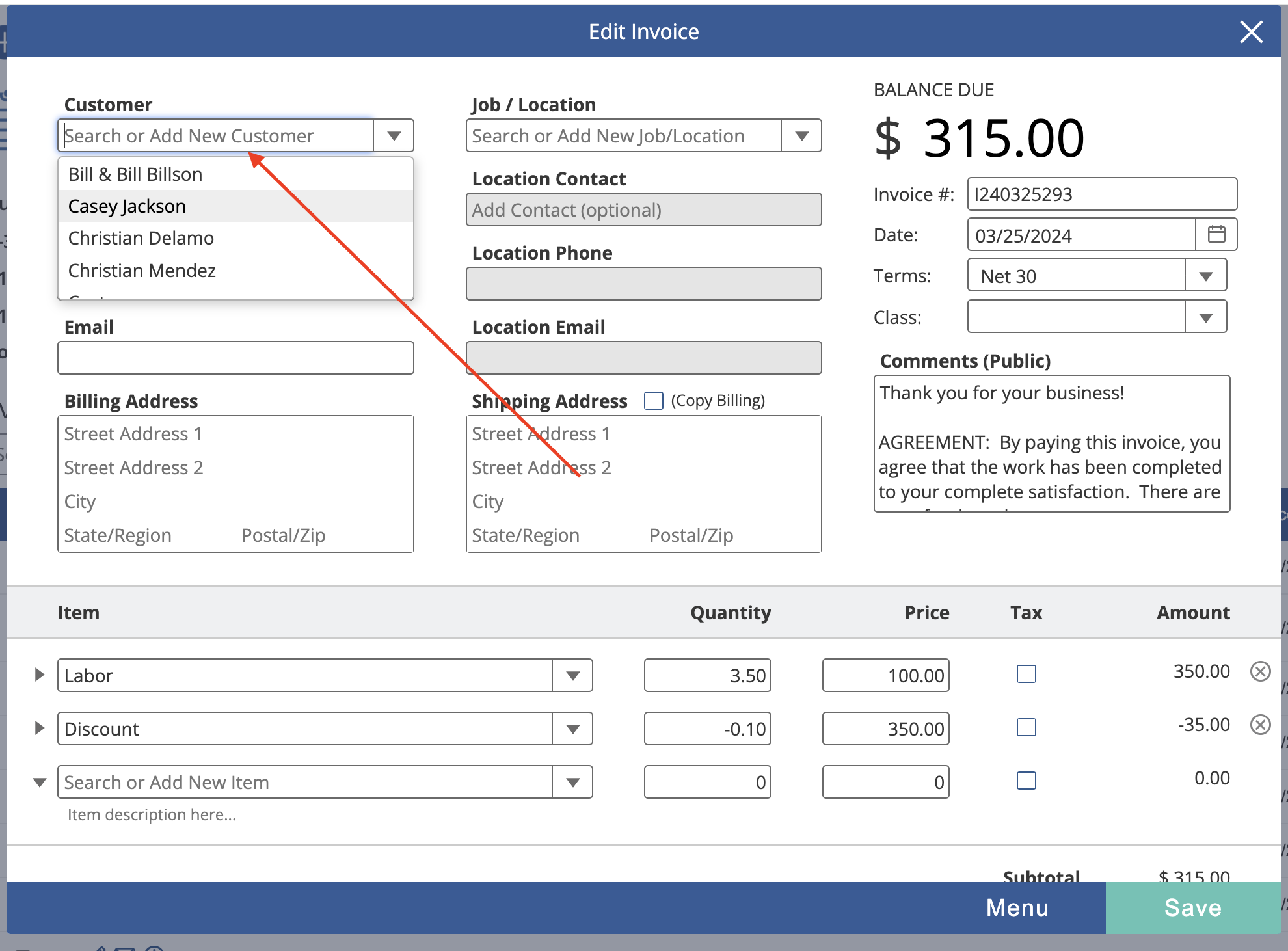 Web Dashboard: Edit an Invoice – InvoiceASAP Support