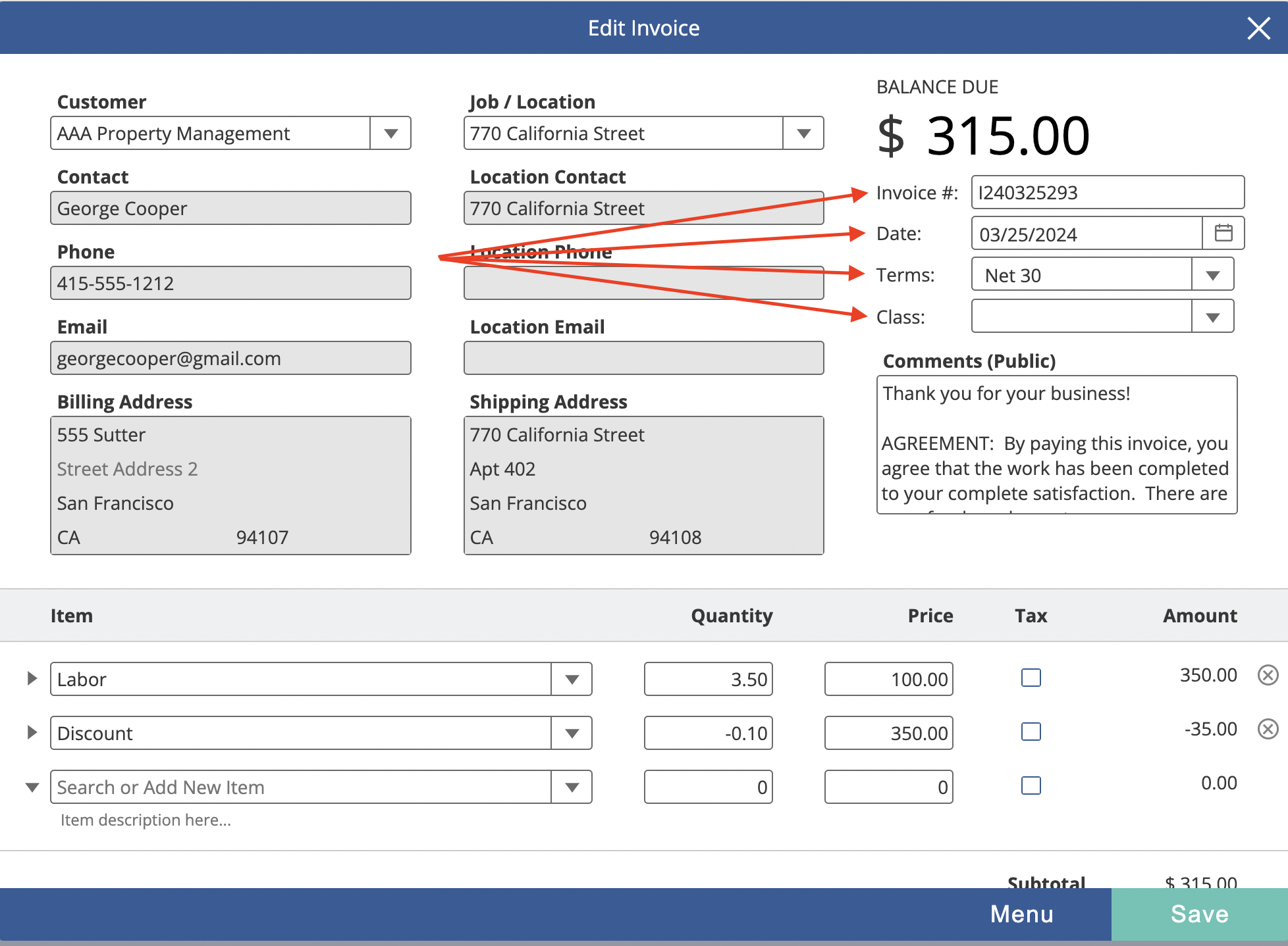 Web Dashboard: Edit an Invoice – InvoiceASAP Support