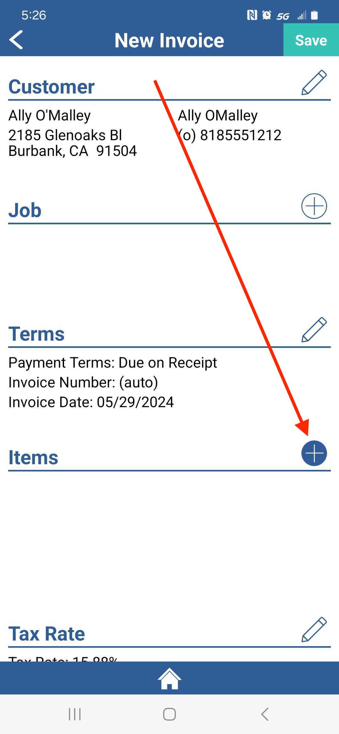 Mobile App: Add an Existing Item to an Invoice – InvoiceASAP Support