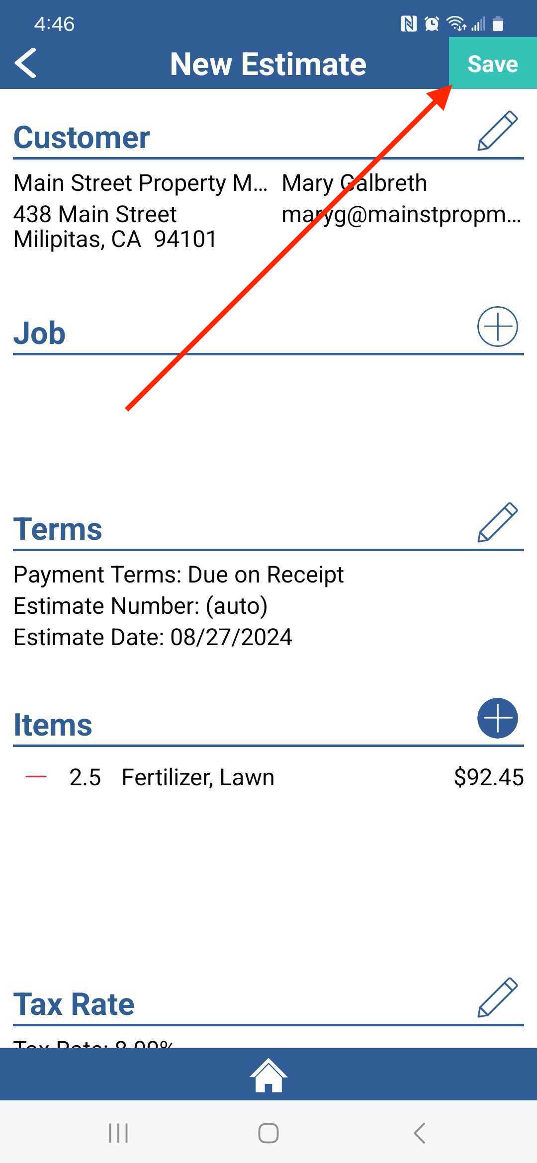 Mobile App: Create an Estimate – InvoiceASAP Support