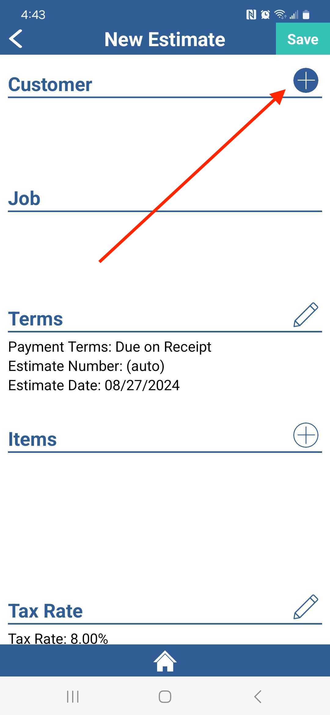 Mobile App: Create an Estimate – InvoiceASAP Support