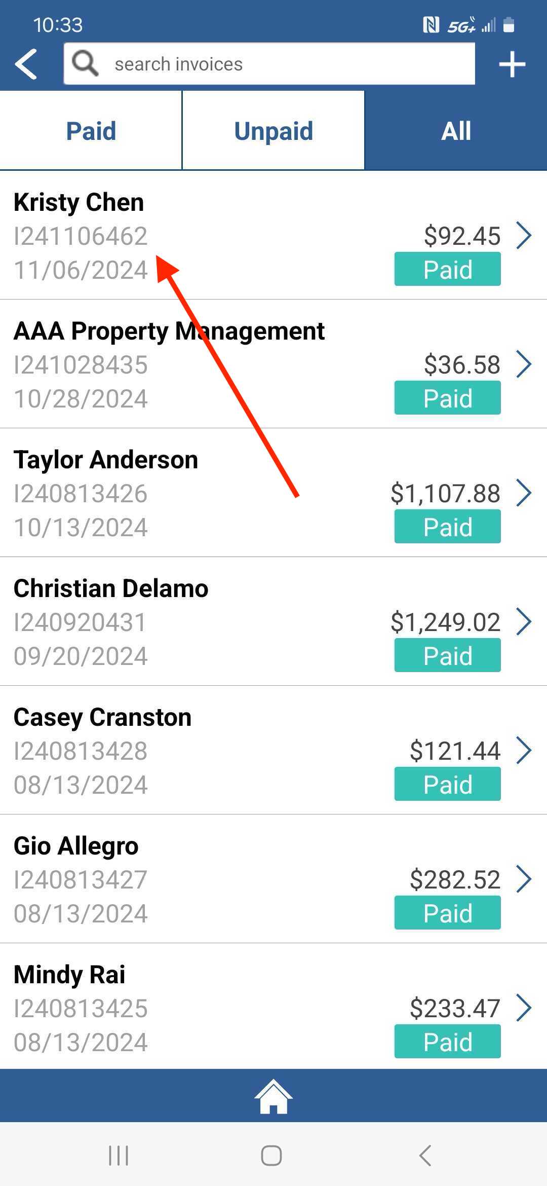 Mobile App: Mark the Invoice as Unpaid – InvoiceASAP Support