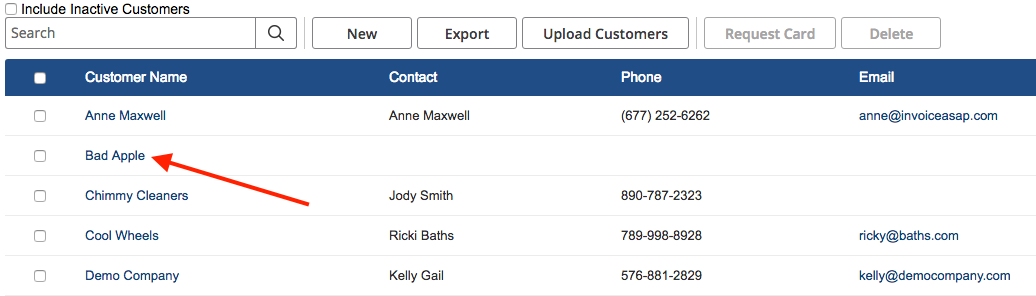 Web Dashboard: Reactivate Inactive Customers – InvoiceASAP Support
