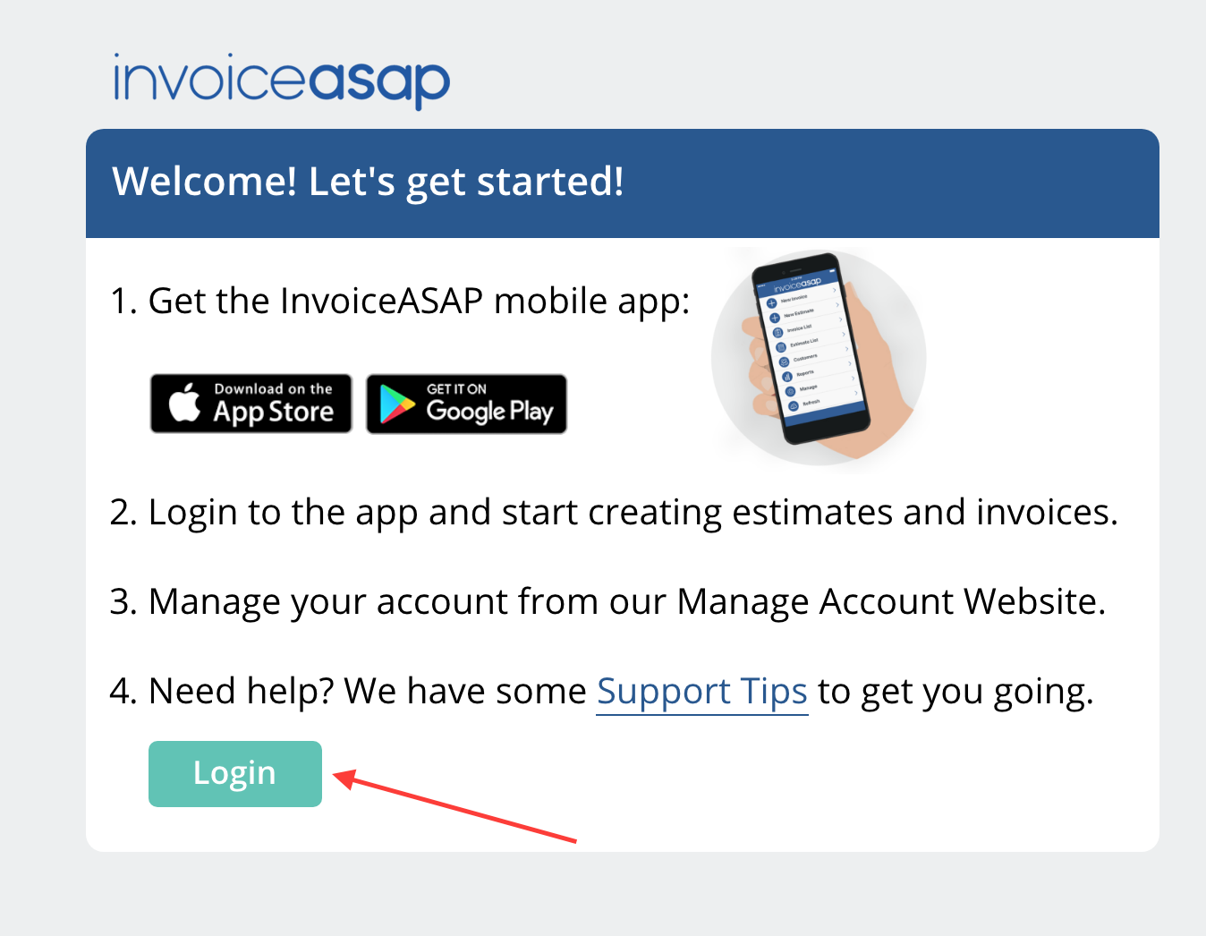 Web Dashboard: Create an InvoiceASAP Account – InvoiceASAP Support