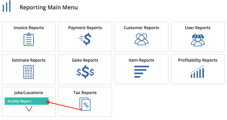 Web Dashboard: View Jobs/ Locations / Sub-customer Report – InvoiceASAP ...