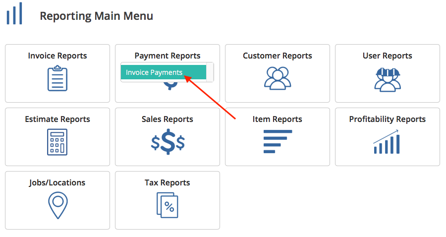 Web Dashboard: View Payment Reports – InvoiceASAP Support