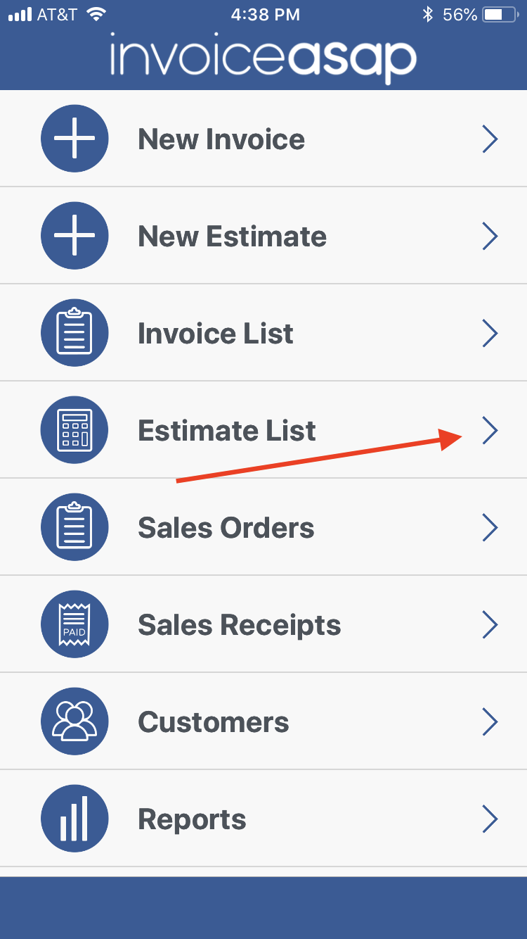 Mobile App: Copy an Estimate to an Invoice – InvoiceASAP Support