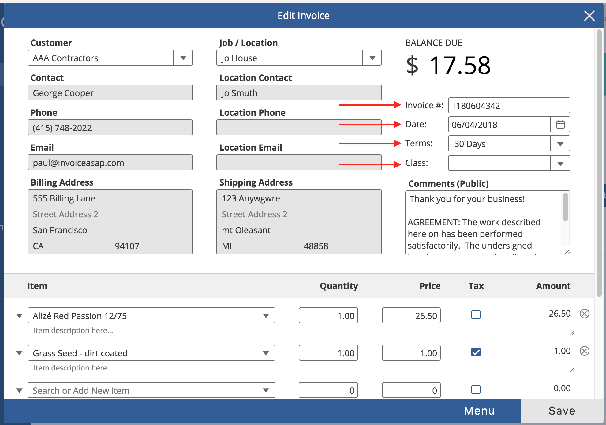 Web Dashboard: Edit an Invoice – InvoiceASAP Support
