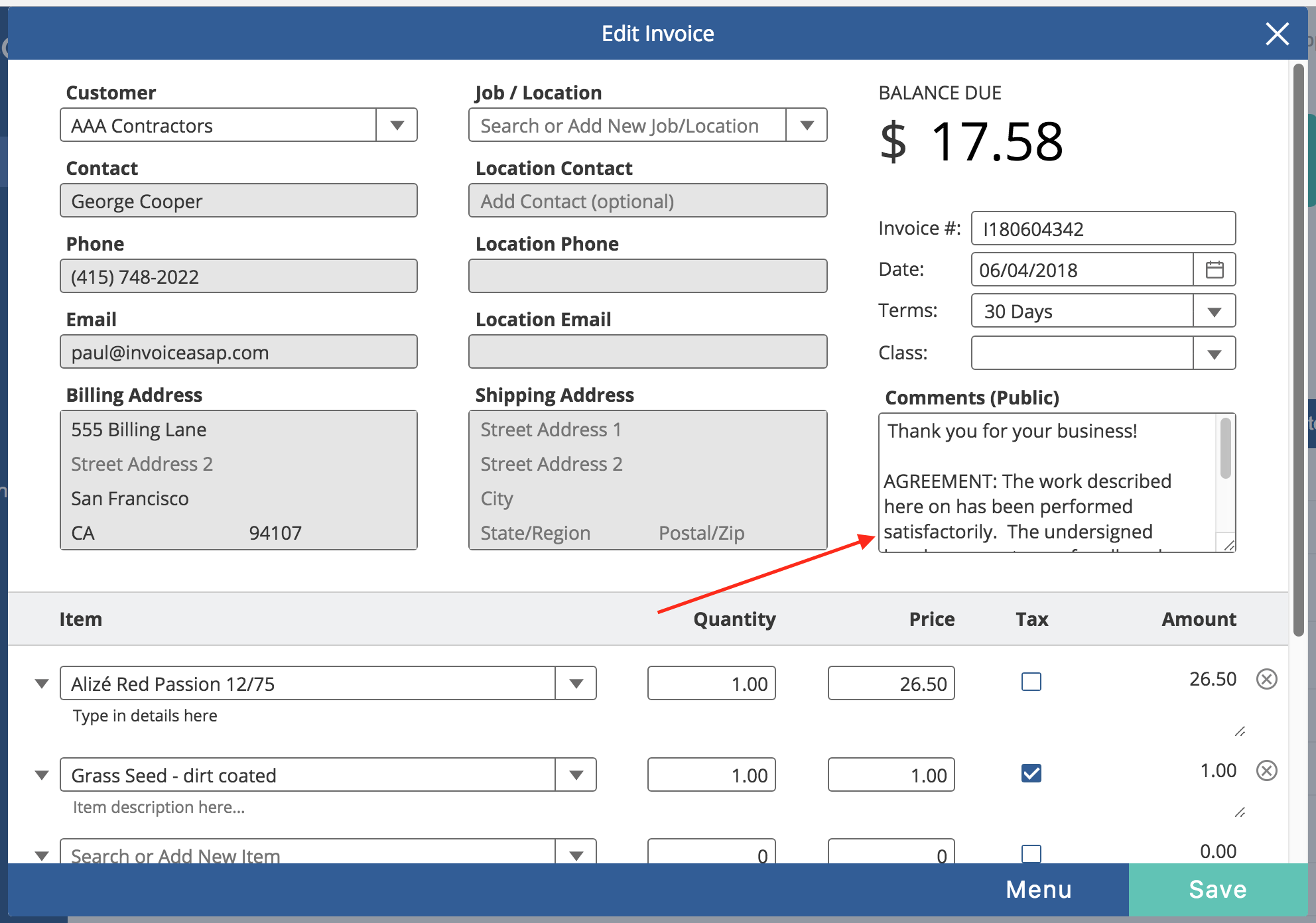 Web Dashboard: Edit an Invoice – InvoiceASAP Support
