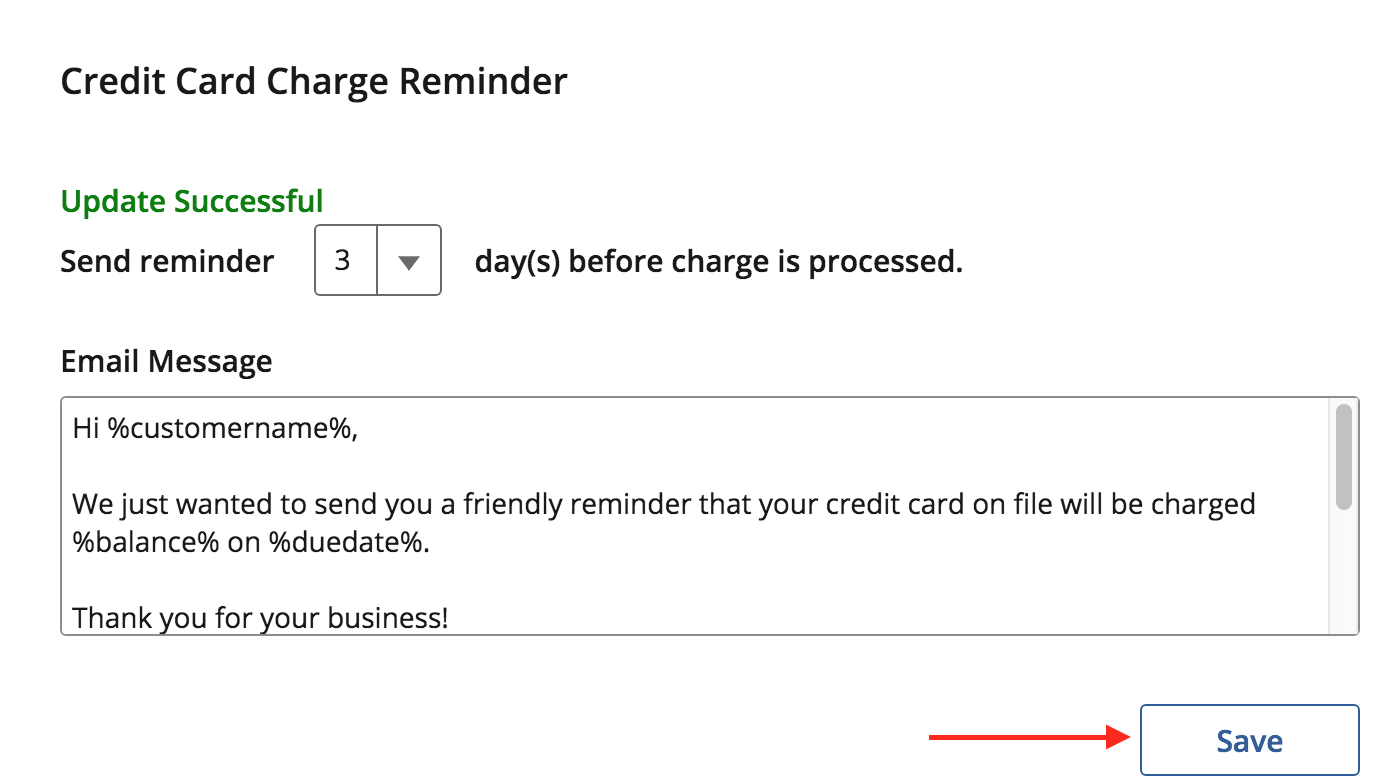 Web Dashboard: Change the Days for Send Charge Reminder for Auto ...