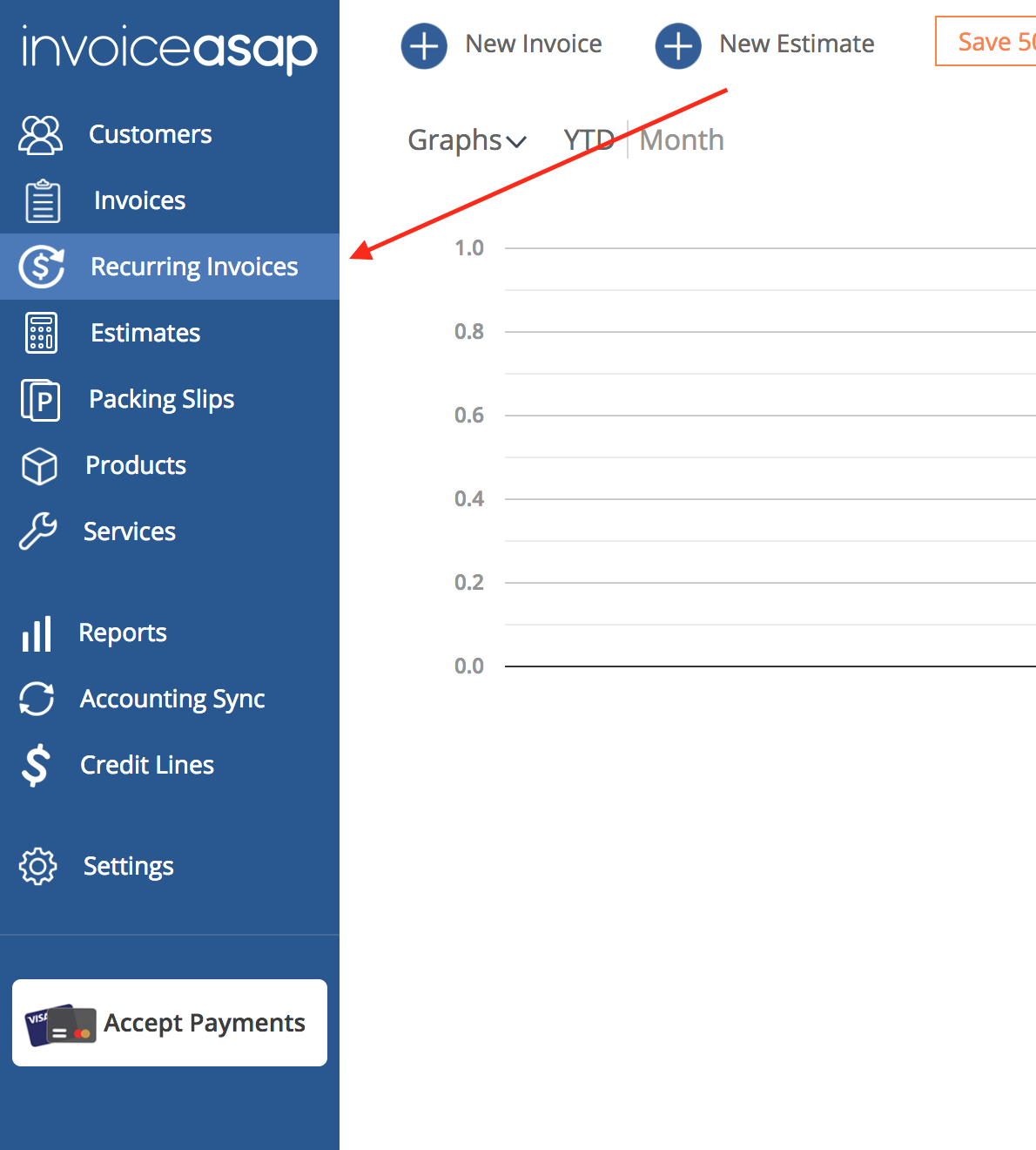 Web dashboard: View Invoices Generated from a Recurring Template ...