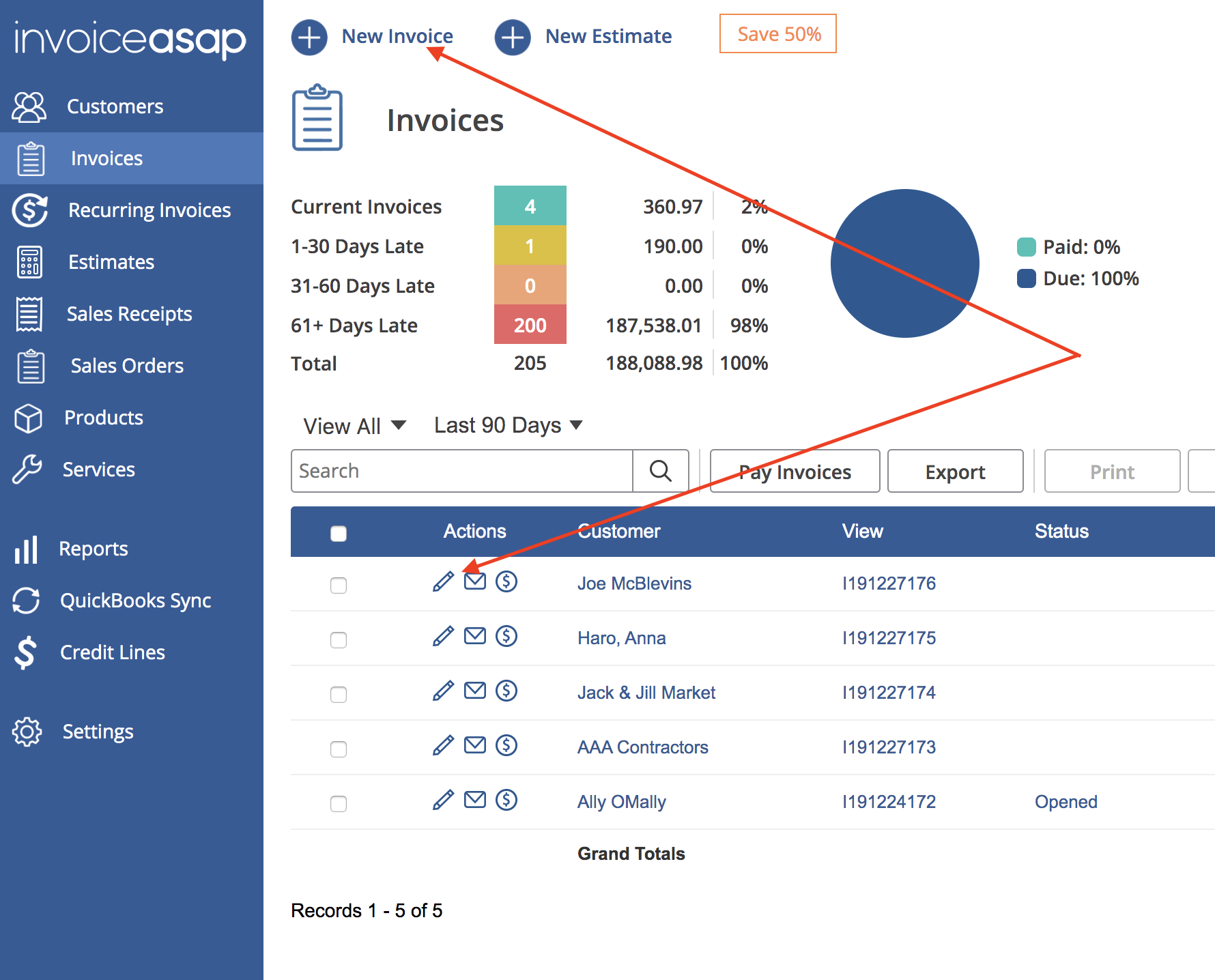 Web Dashboard: Add a Class to an Invoice – InvoiceASAP Support