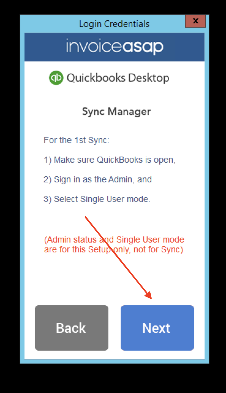 Sync Error: We have been unable to establish a connection with QuickBooks. Please try again ...