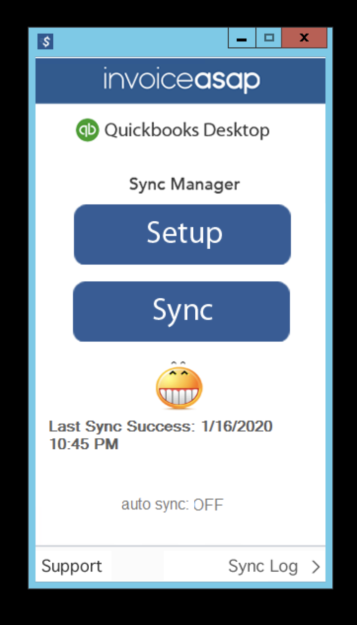 Sync Error: We have been unable to establish a connection with QuickBooks. Please try again ...