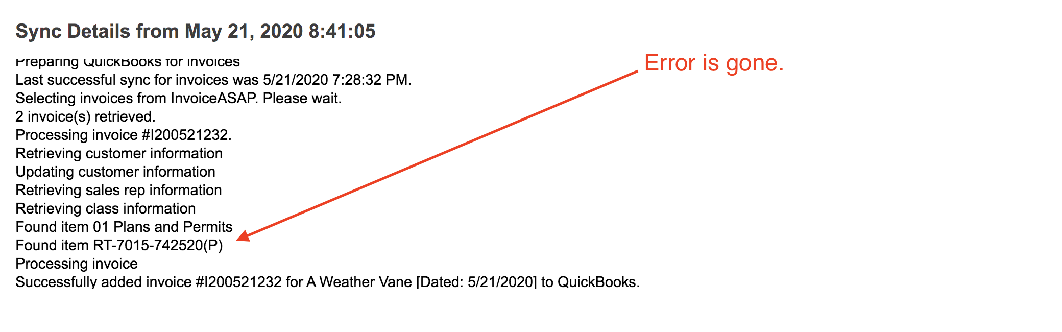 Sync Error Details 7 Object Reference Not Set To An Instance Of An Object Invoiceasap Support