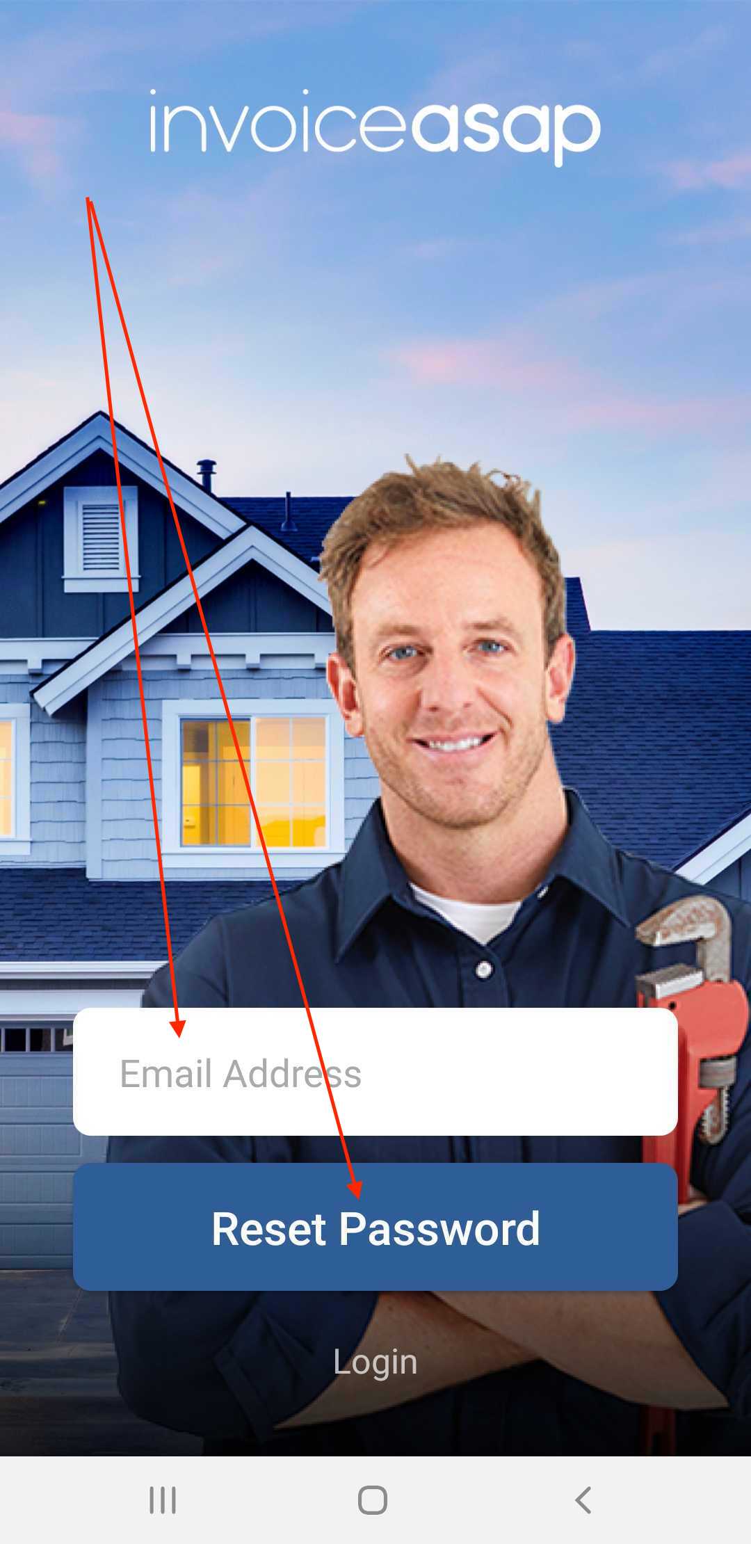 Mobile App: Reset Password – InvoiceASAP Support