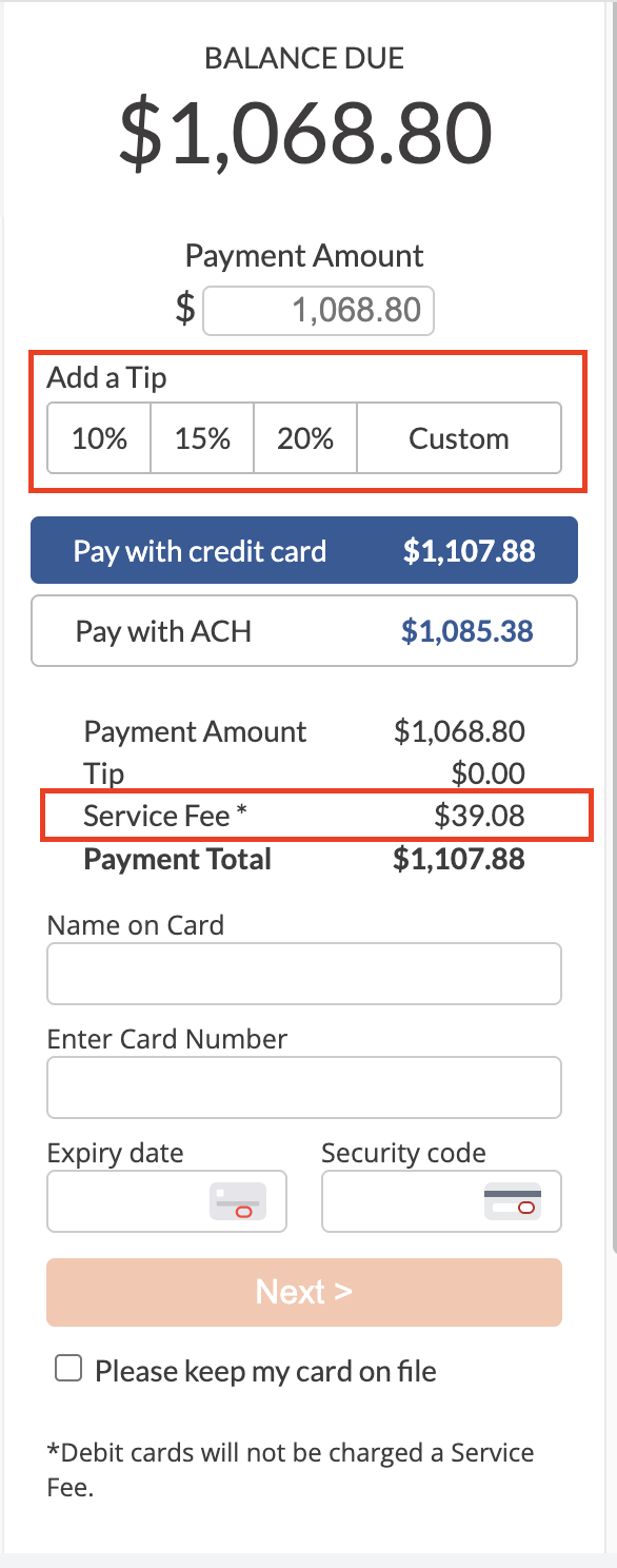 Credit Card Payment Screens from Web Invoice – InvoiceASAP Support