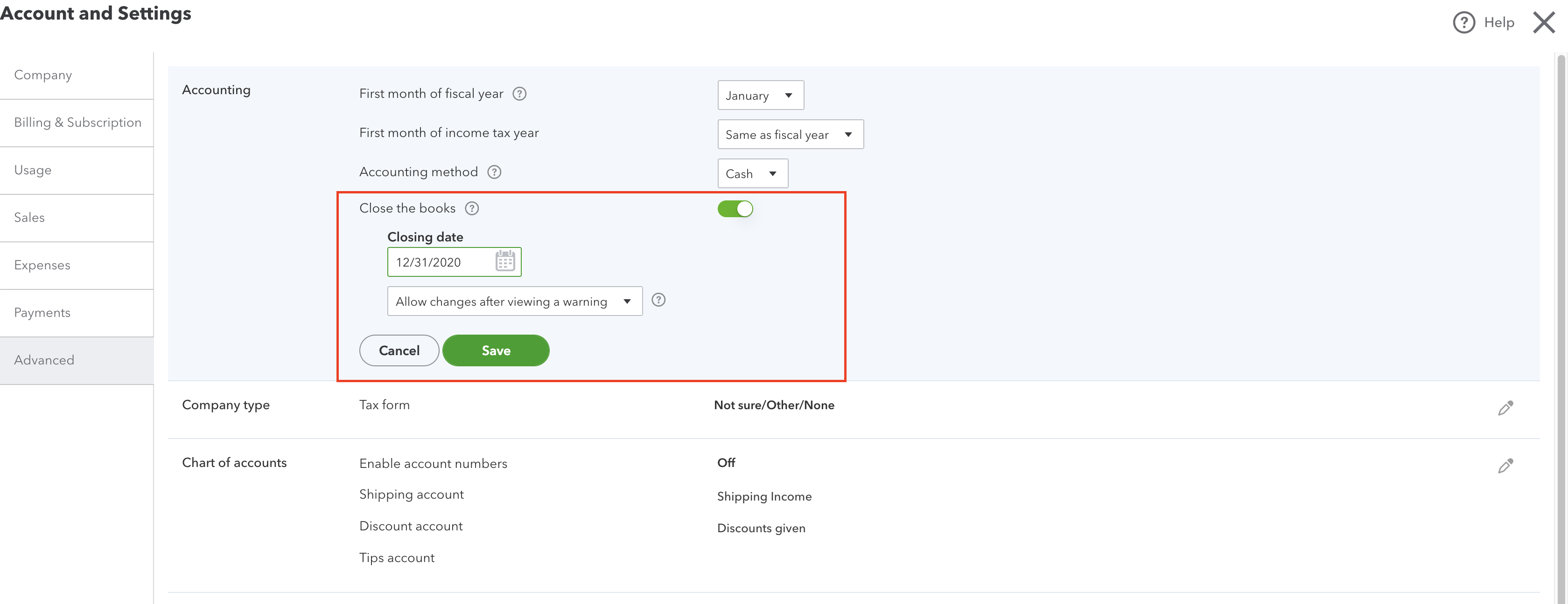 QBO Closing the Books – InvoiceASAP Support